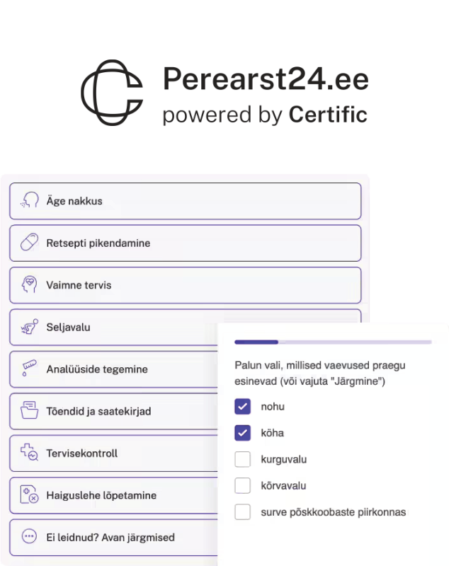 E-visiit - Tervisekeskus Sinu Arst nimistu patsientidele